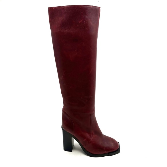 Jeffrey Campbell | Shoes | Jeffrey Campbell Red Tall Leather Heeled ...